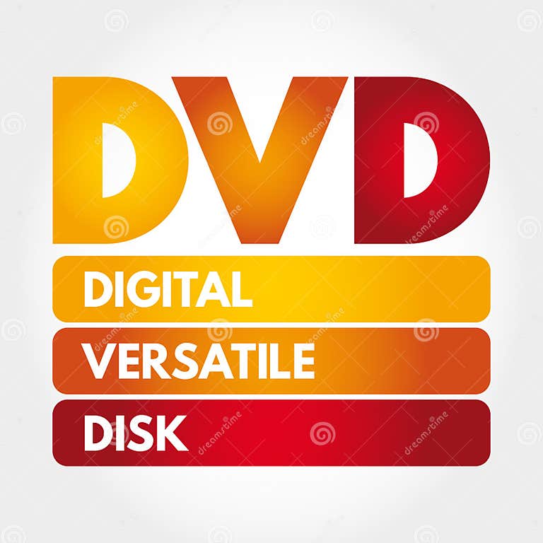 DVD - Digital Versatile Disk Acronym, Technology Concept Background ...