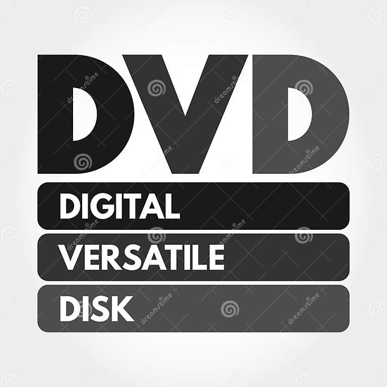 DVD - Digital Versatile Disk Acronym, Technology Concept Background ...