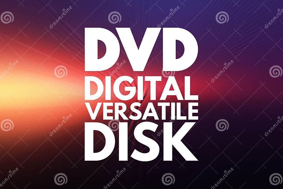 DVD - Digital Versatile Disk Acronym, Technology Concept Background ...
