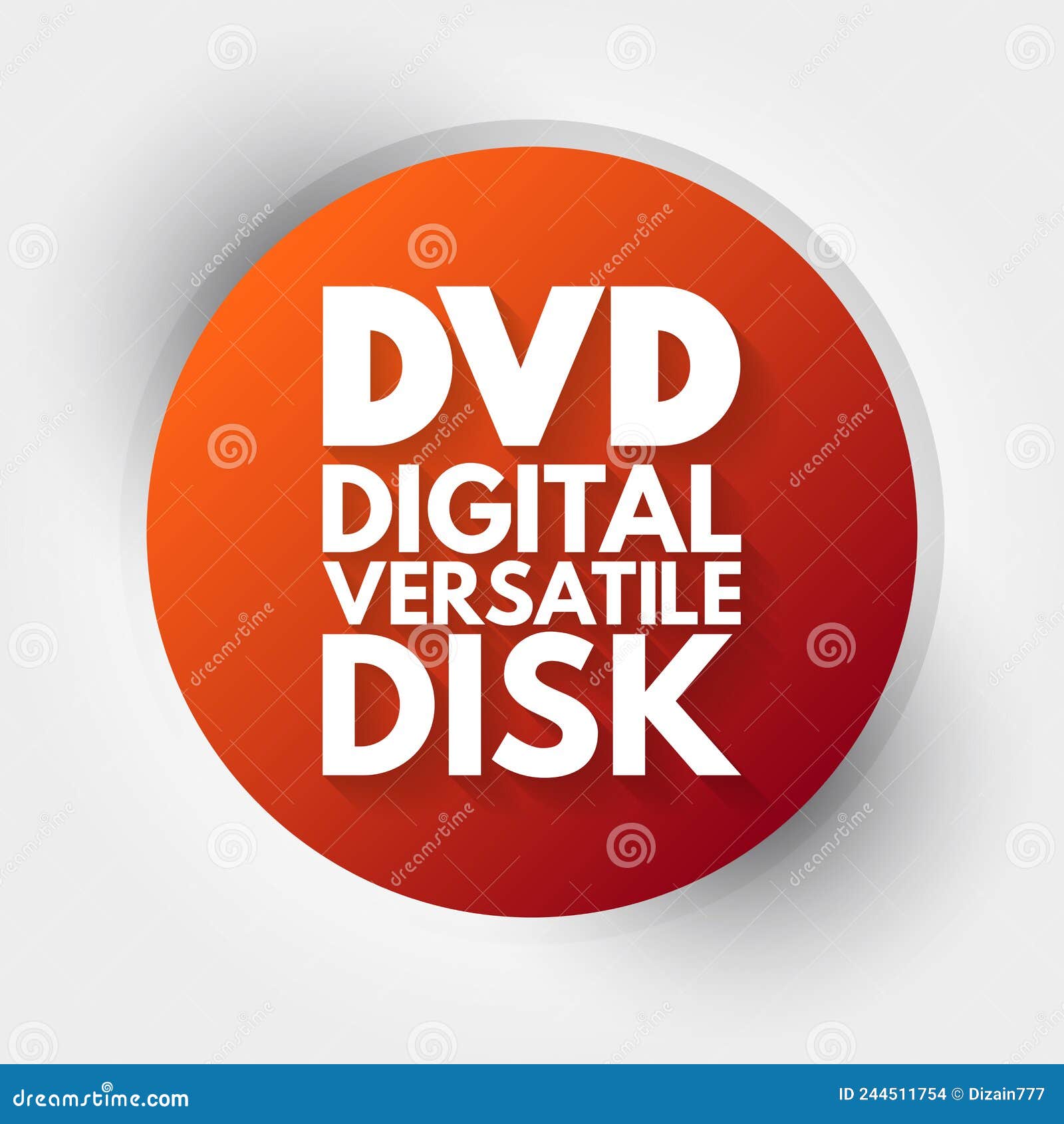 DVD - Digital Versatile Disk Acronym, Technology Concept Background ...