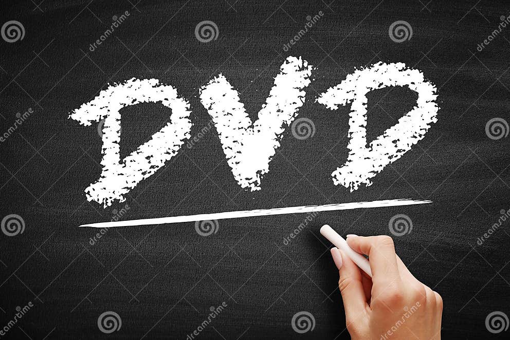 DVD - Digital Versatile Disk Acronym, Technology Concept on Blackboard ...