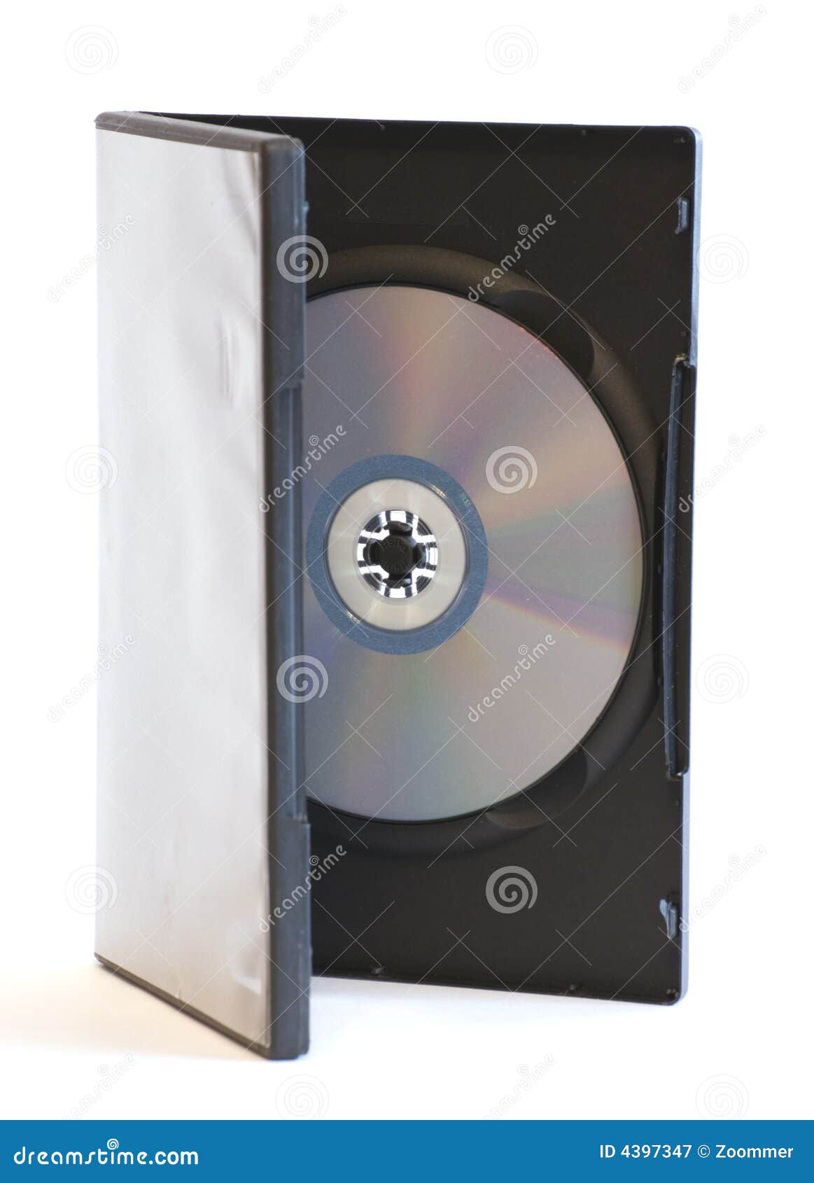 DVD-disc in Open Box on White Background Stock Image - Image of ...