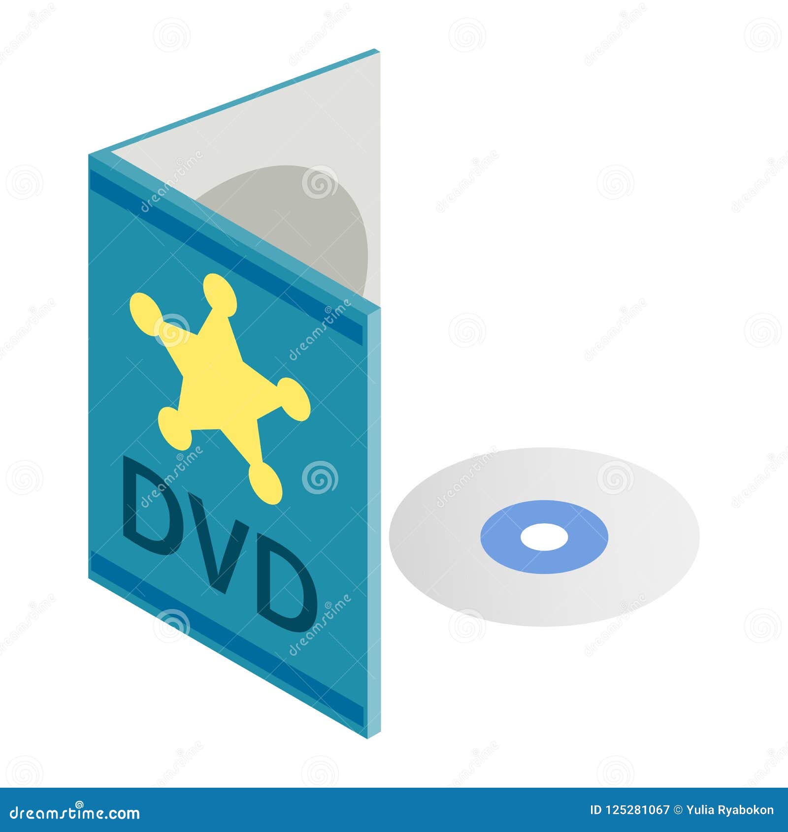 DVD Disk with Box Isometric 3d Icon Stock Illustration - Illustration ...