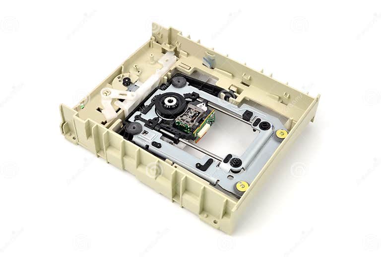 DVD disk drive mechanism stock photo. Image of maintenance - 133323358