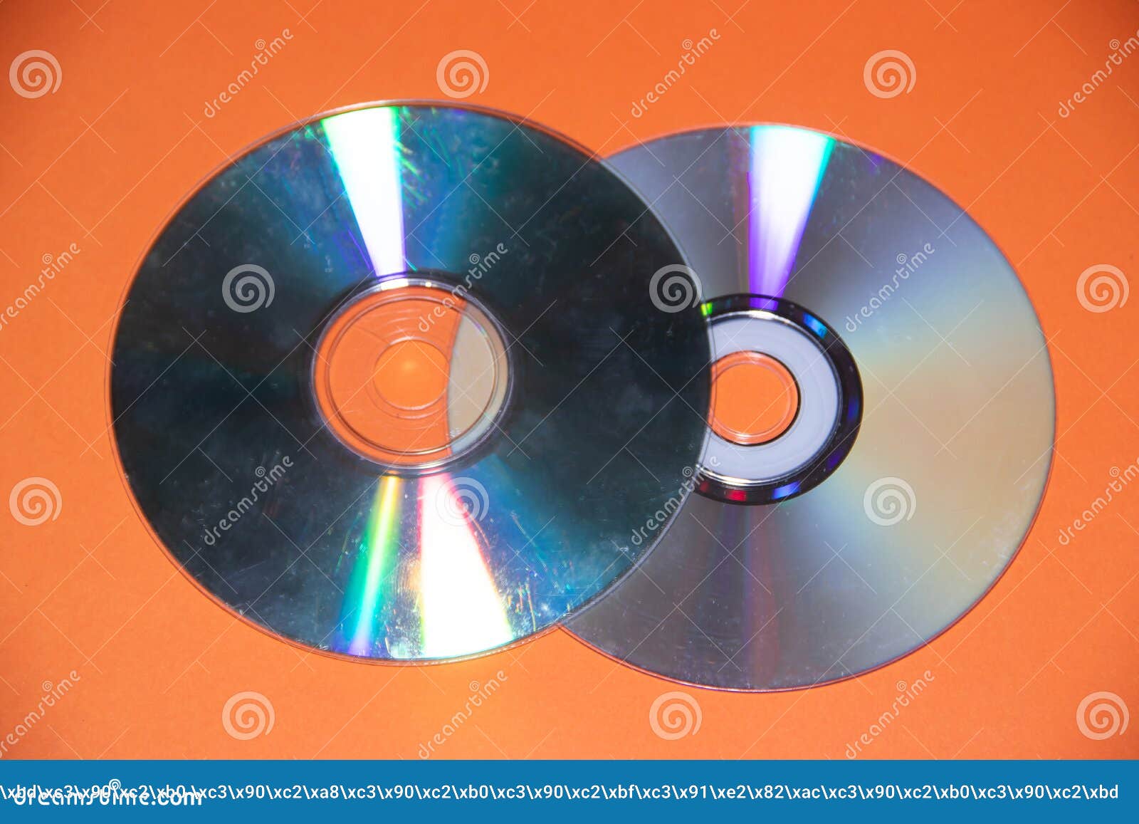 Dvd Disk on an Orange Background. CD Stock Photo - Image of object ...