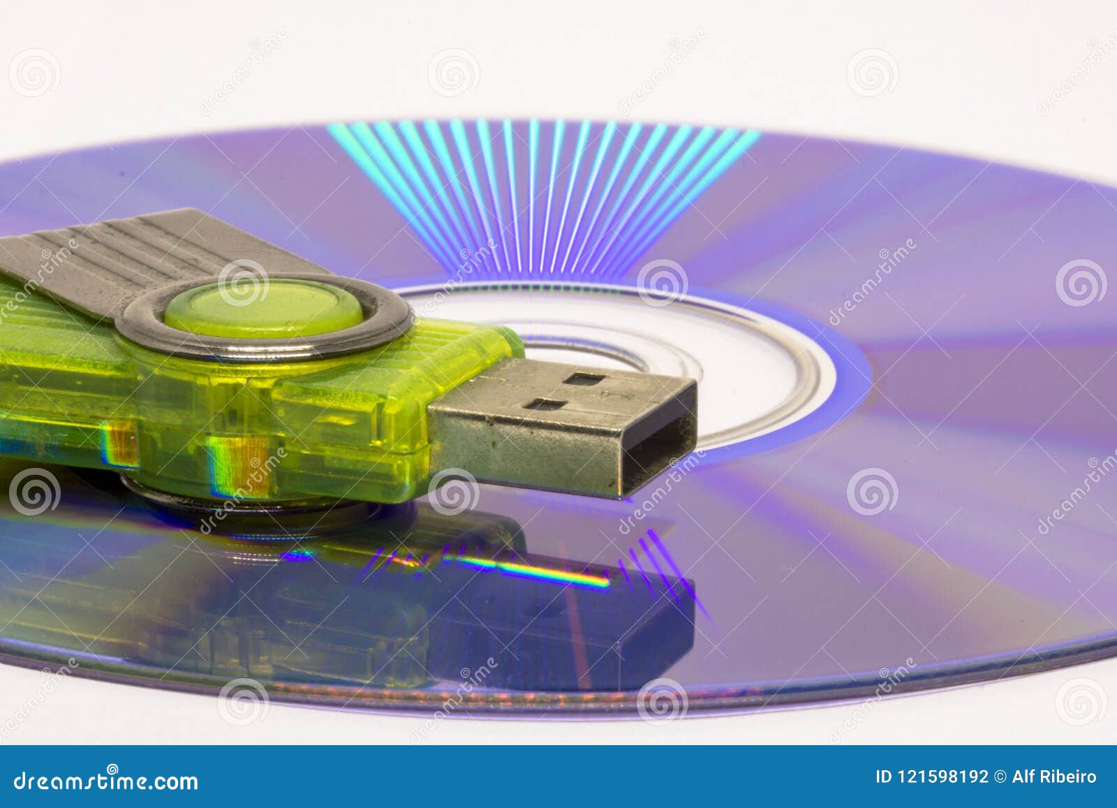 DVD disk and pendrive stock photo. Image of business - 121598192