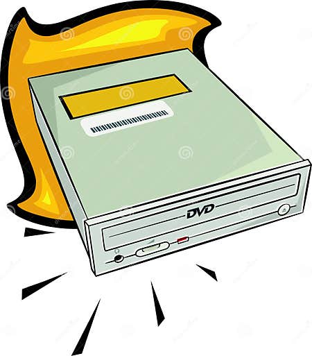 DVD drive stock illustration. Illustration of hardware - 441991