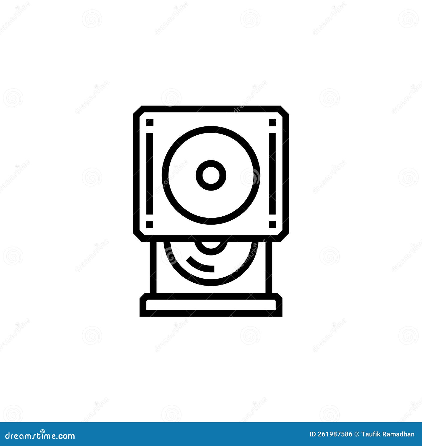Dvd Drive Vector Icon. Computer Component Icon Outline Style. Perfect ...