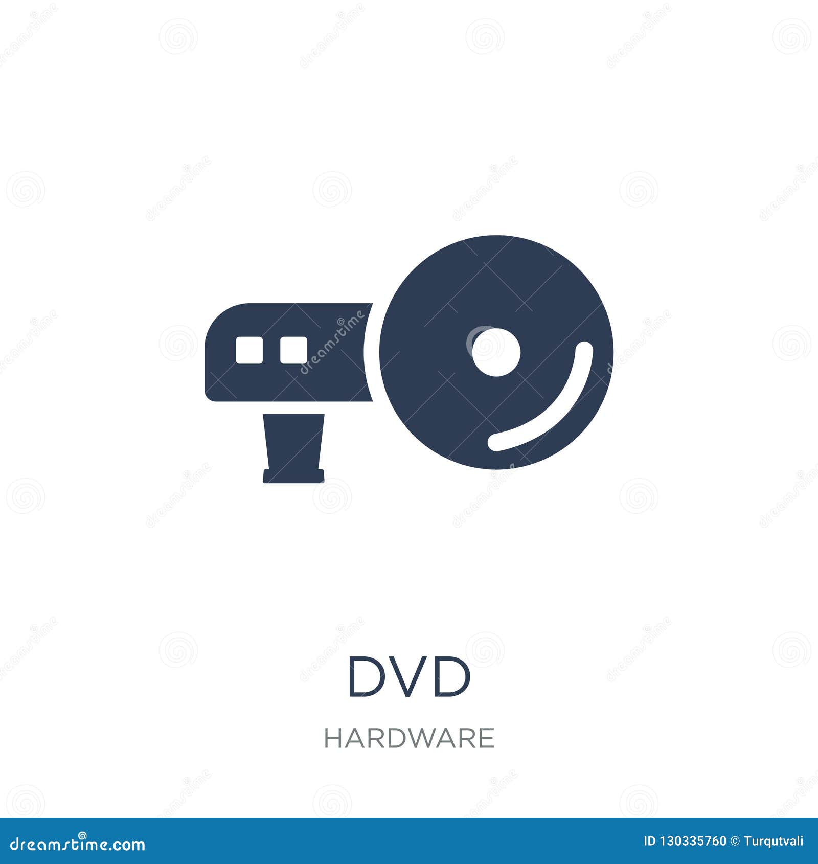 DVD Icon. Trendy Flat Vector DVD Icon on White Background from H Stock ...