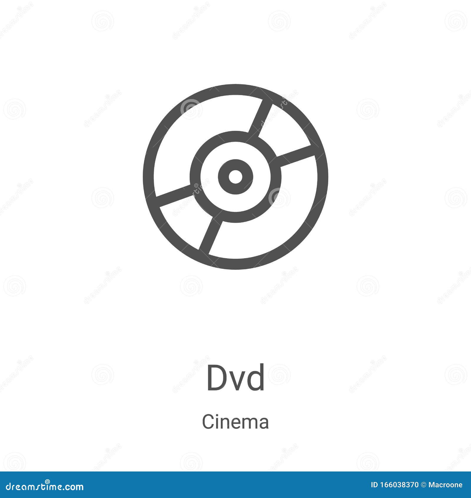 Dvd Icon Vector from Cinema Collection. Thin Line Dvd Outline Icon ...