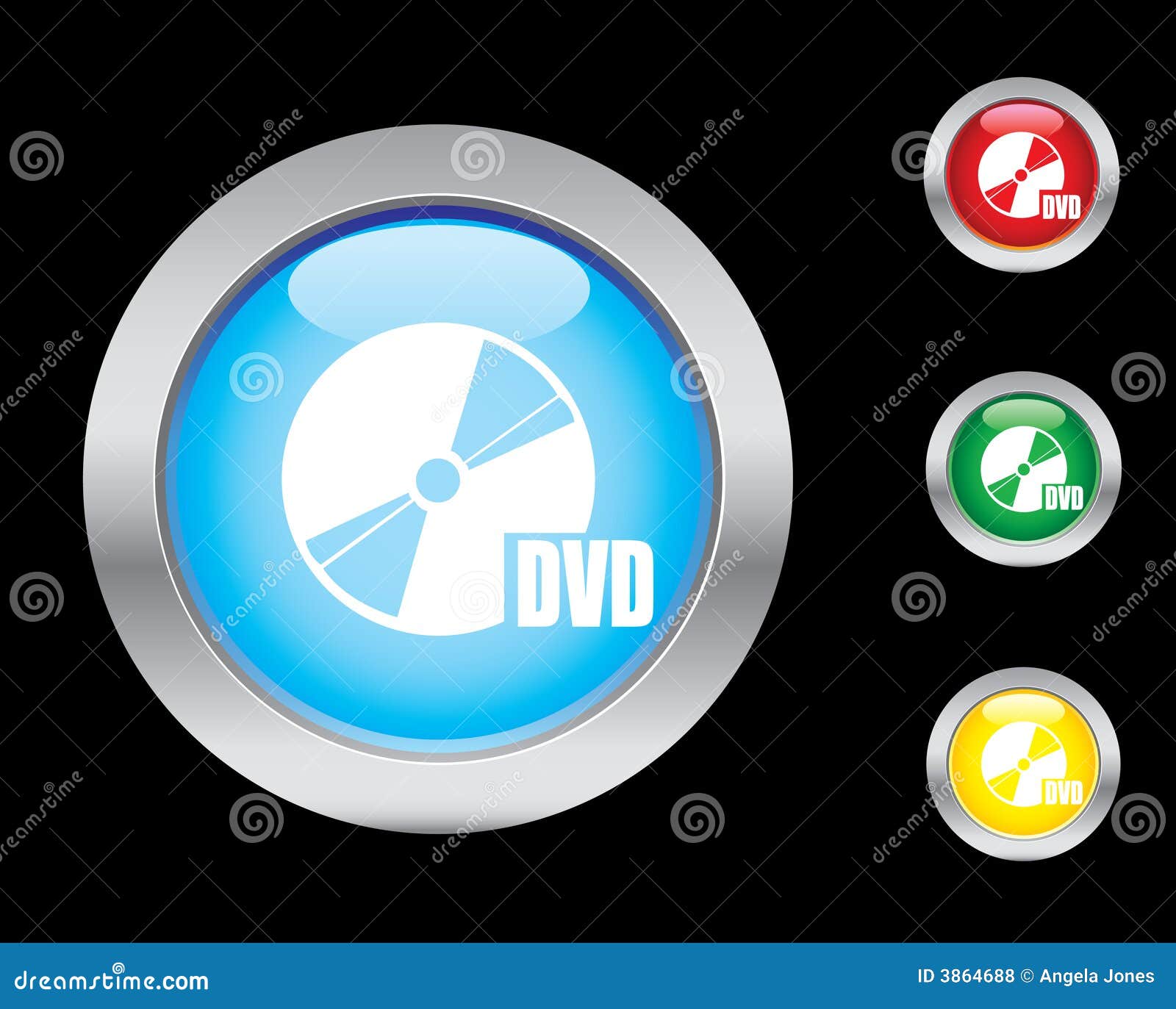 DVD icons stock vector. Illustration of circle, round - 3864688