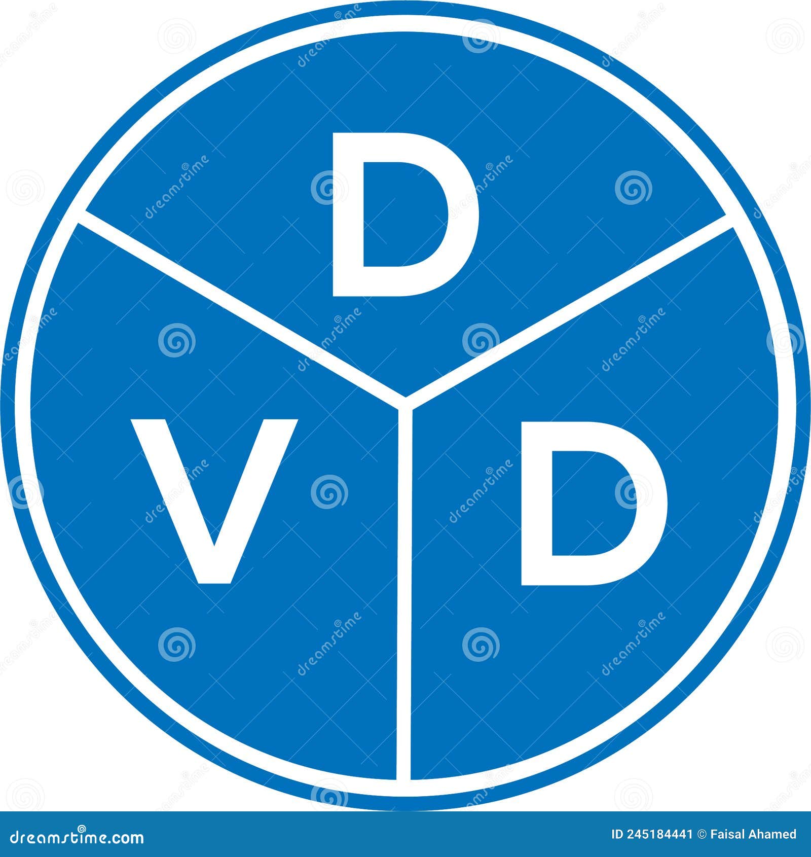 DVD Letter Logo Design on White Background. DVD Creative Circle Letter ...