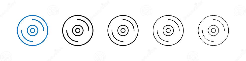 Dvd Line Icon Isolated on White Background Stock Vector - Illustration ...