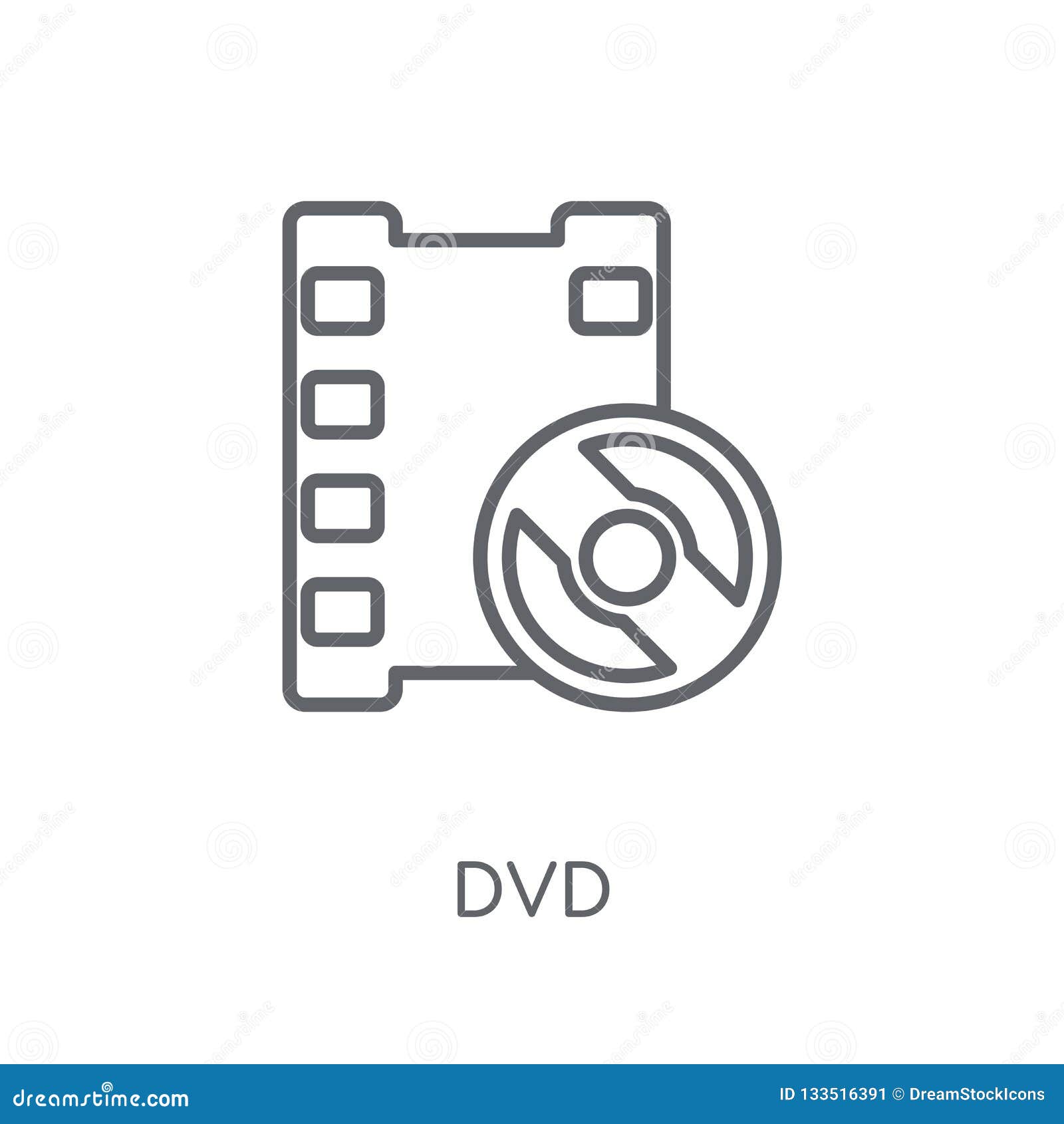 Dvd Linear Icon. Modern Outline Dvd Logo Concept on White Backgr Stock ...