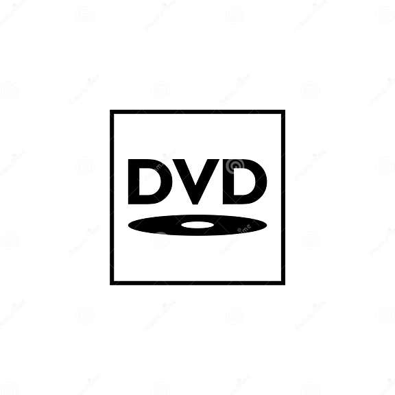 DVD Logo Icon on White Background Editorial Stock Image - Illustration ...