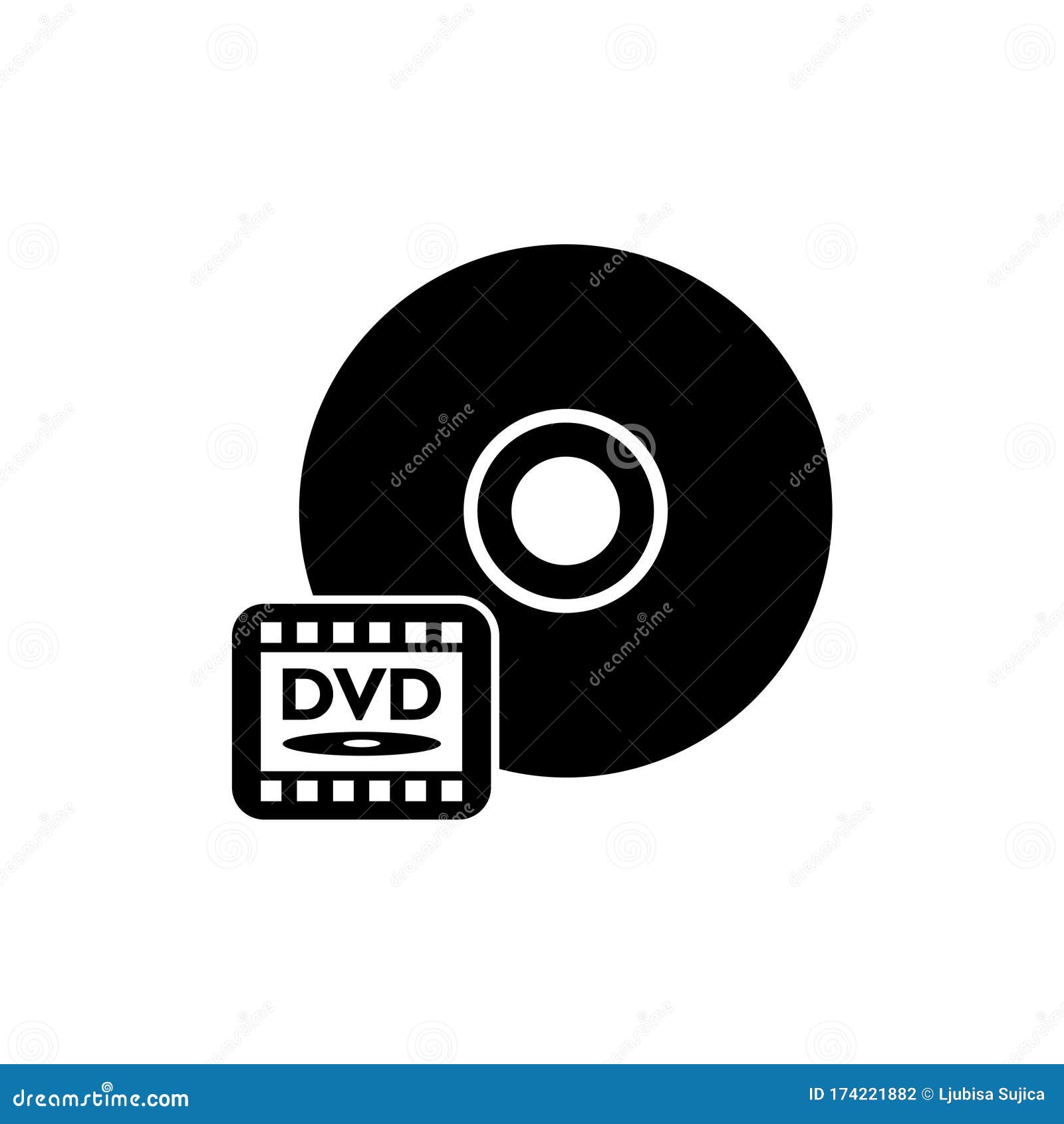 DVD Logo Icon on White Background Editorial Photography - Illustration ...
