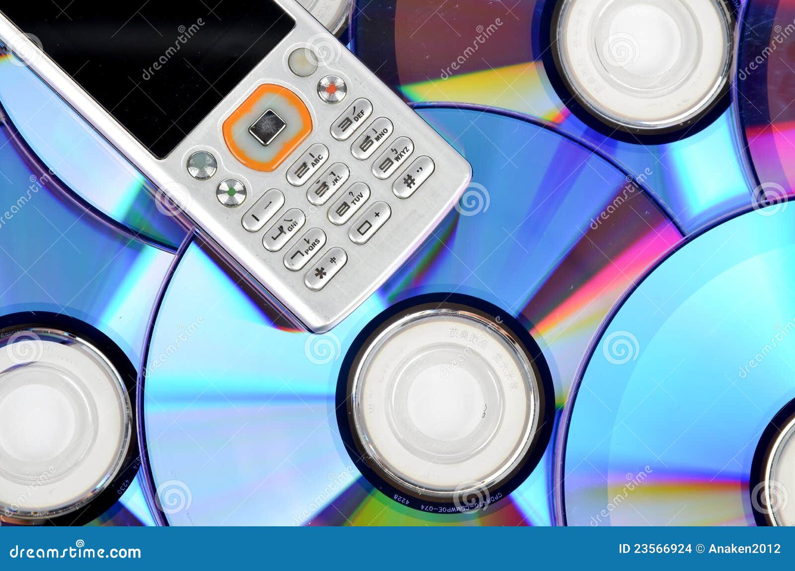 DVD and mobile phone stock photo. Image of digital, messaging - 23566924