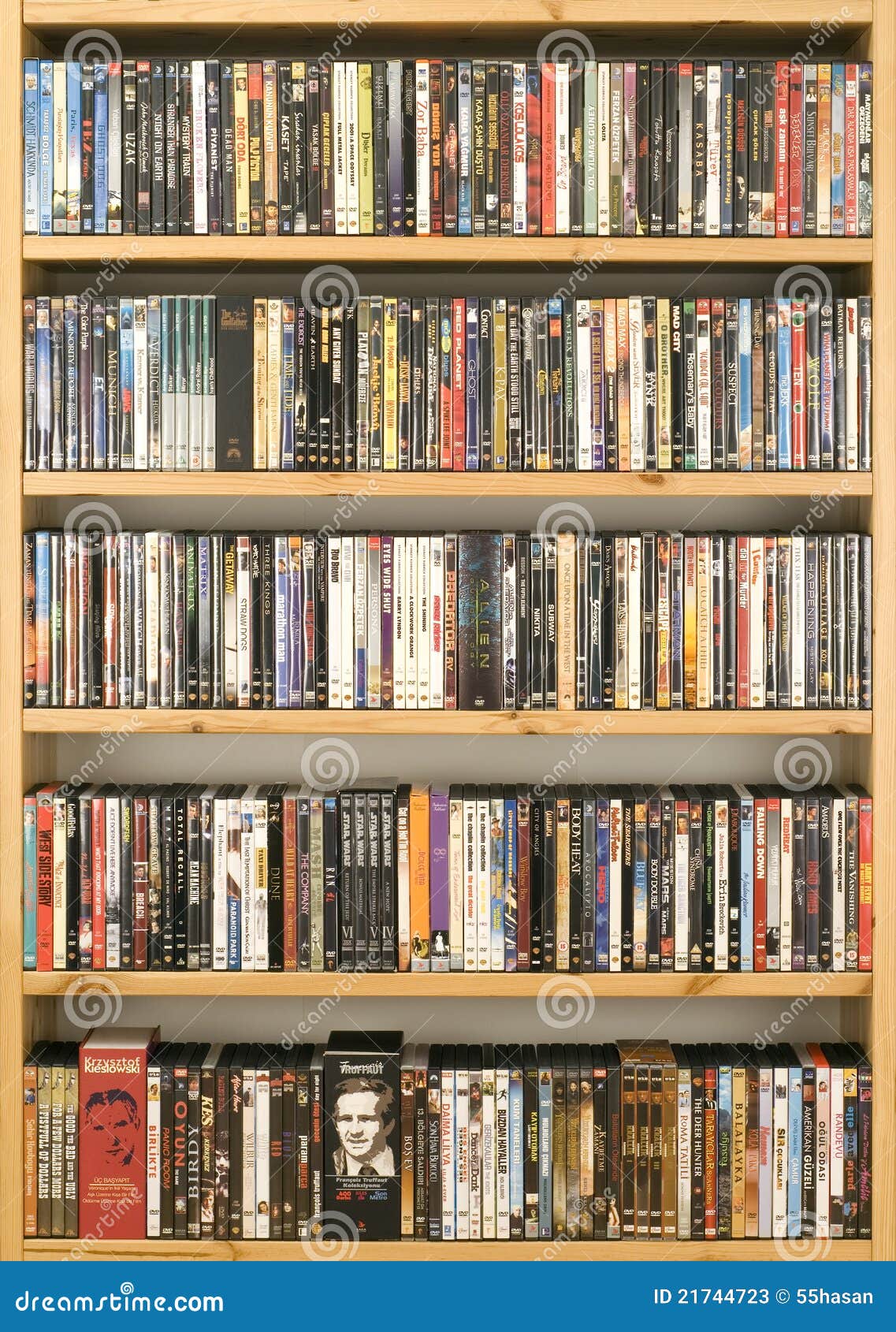 DVD movie collection editorial stock photo. Image of editorial - 21744723
