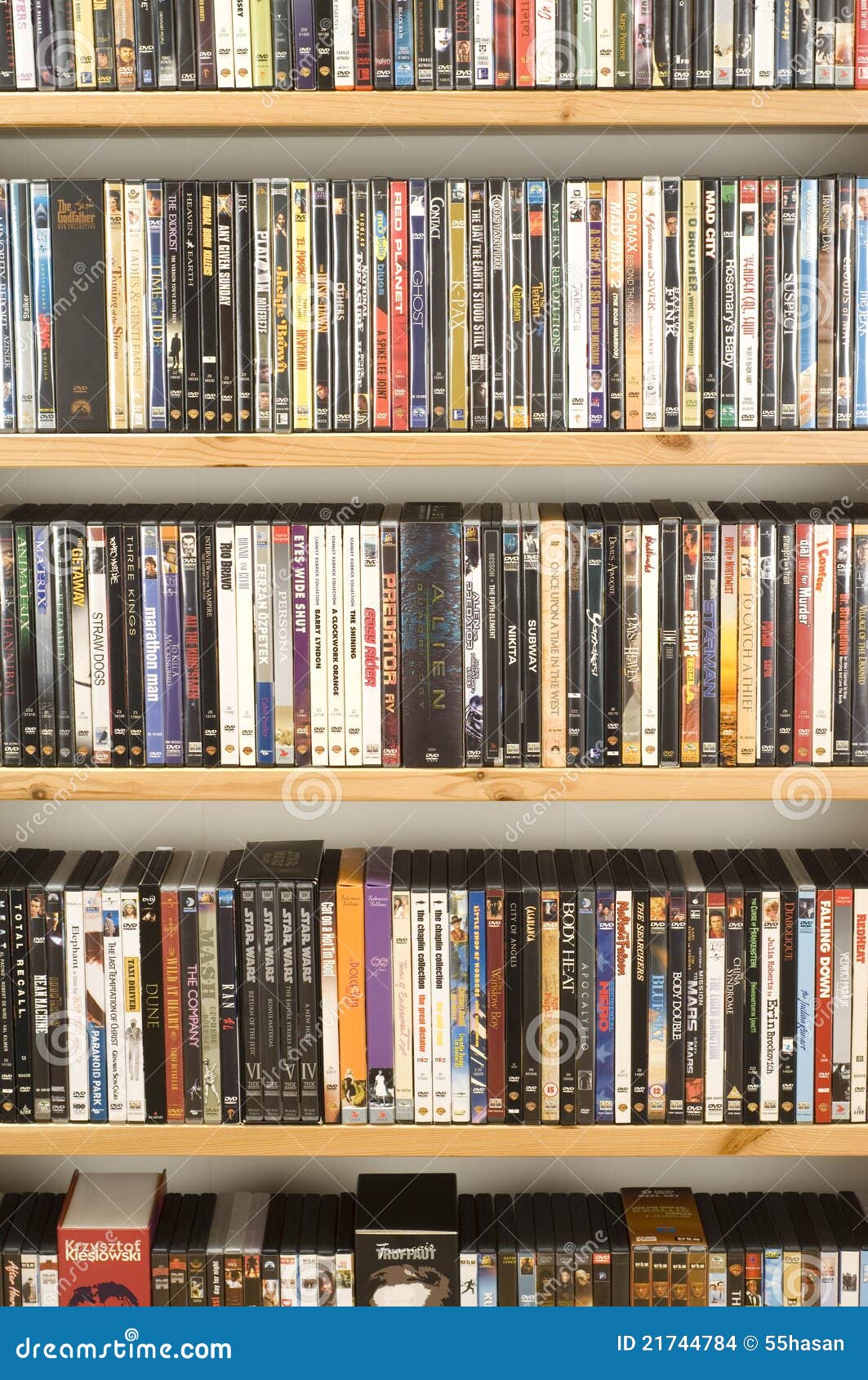 DVD movie collection editorial stock image. Image of multimedia - 21744784