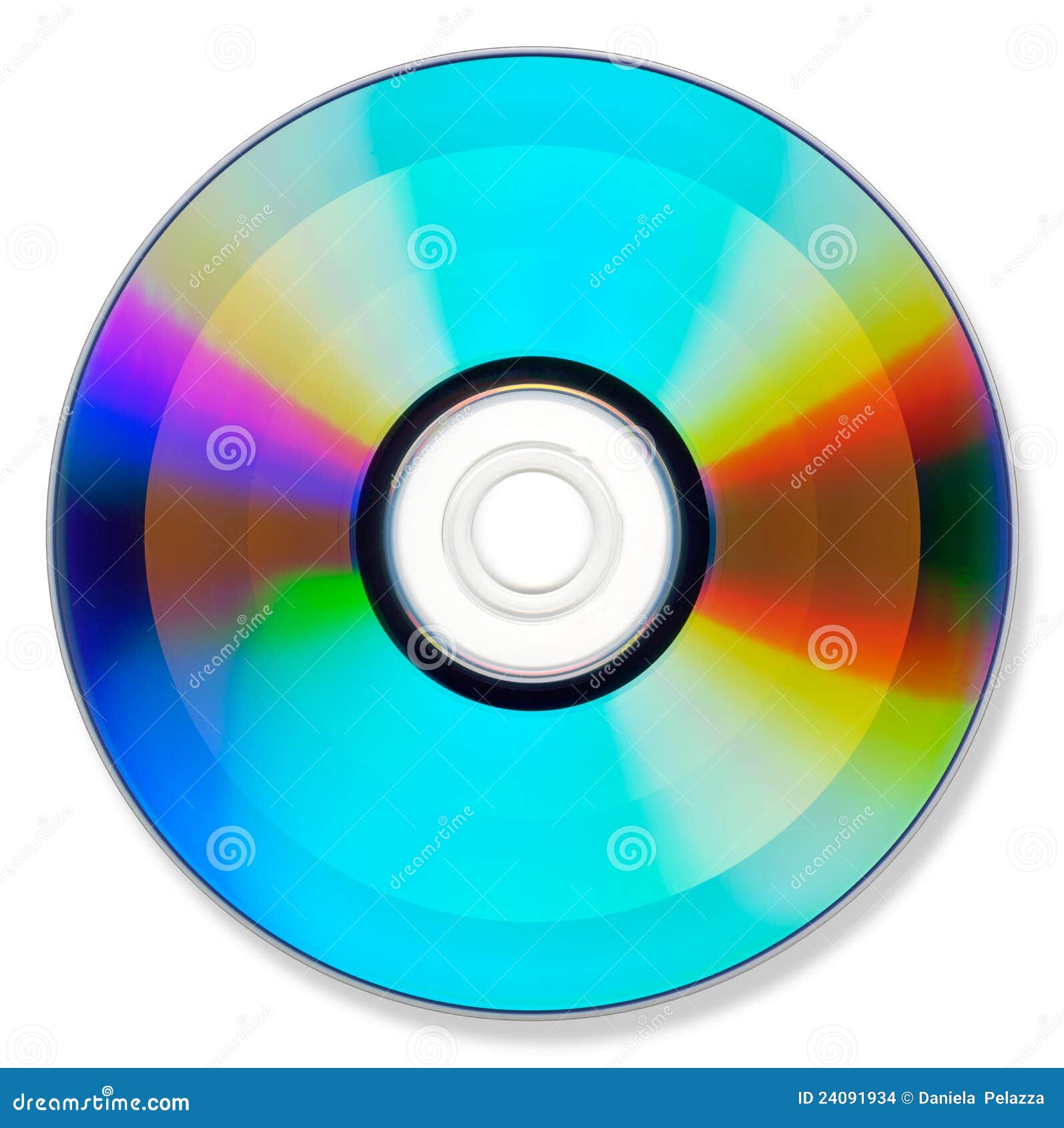 DVD ou CD sur le blanc photo stock. Image du information - 24091934