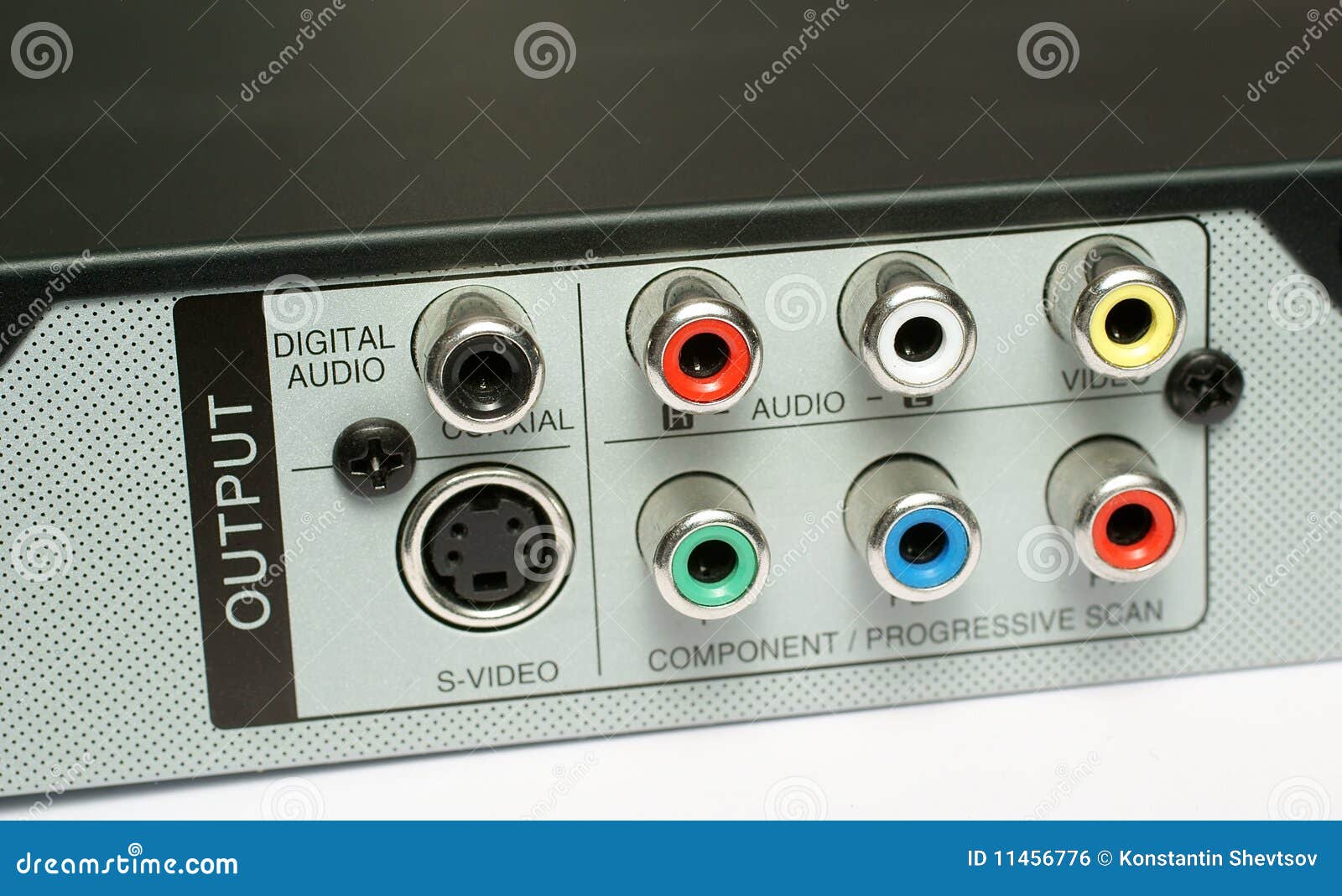 DVD player stock photo. Image of block, back, side, output - 11456776