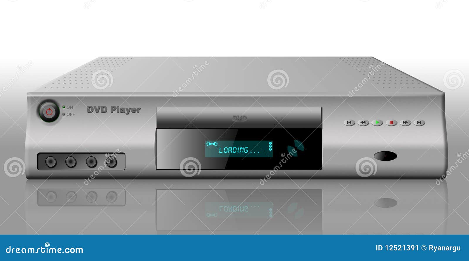 DVD Player stock illustration. Illustration of display - 12521391