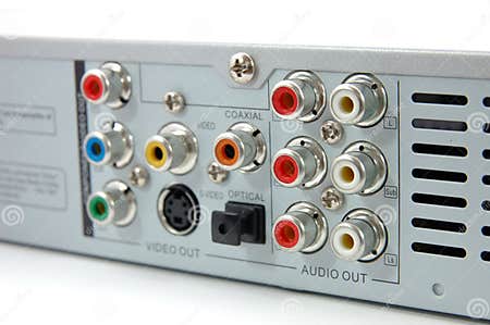 Dvd player back panel stock photo. Image of music, panel - 1203694