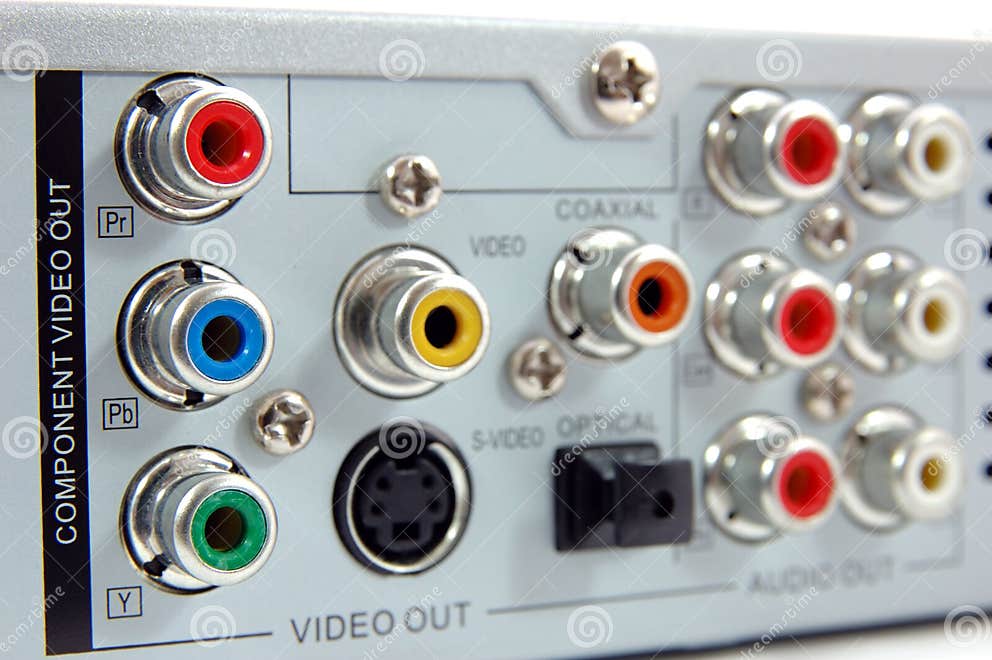 Dvd player back panel stock image. Image of back, player - 1203695