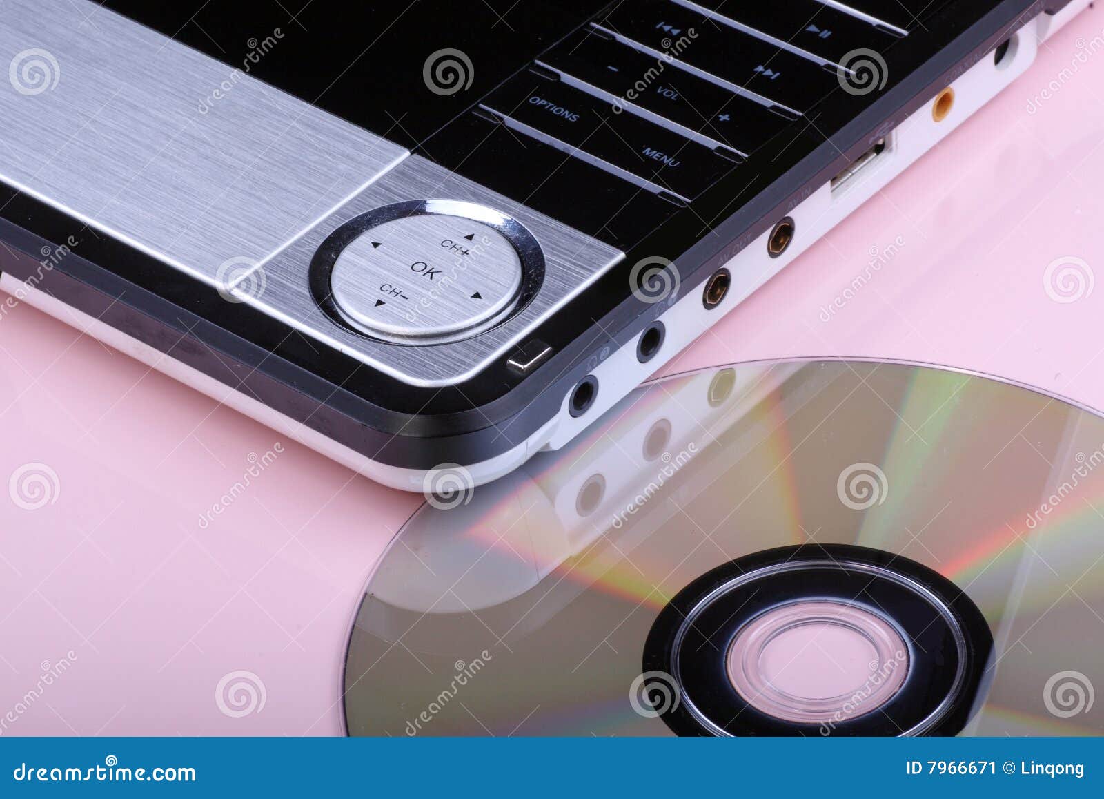 DVD player and disc stock image. Image of video, disk - 7966671