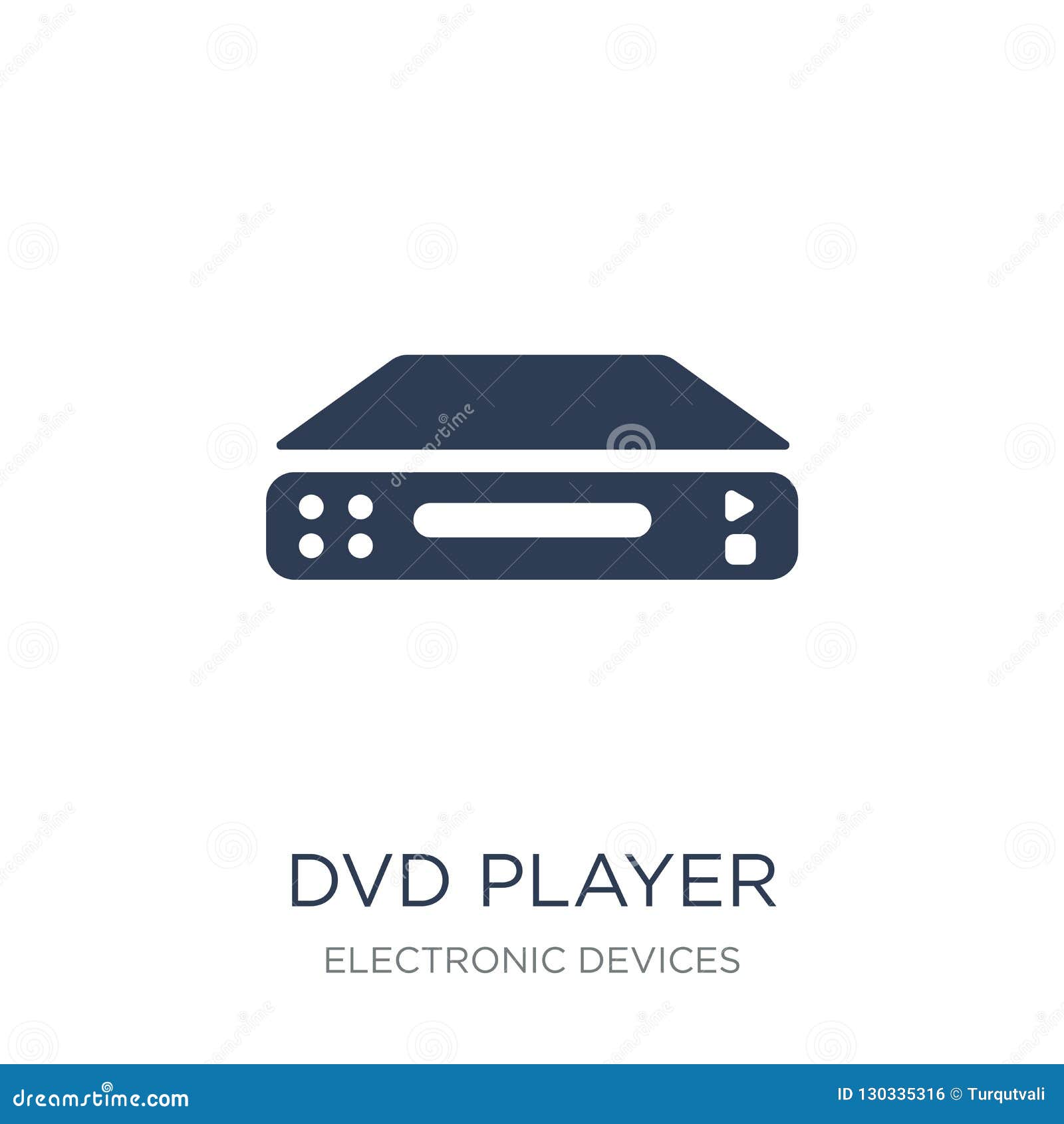 DVD Player Icon. Trendy Flat Vector DVD Player Icon on White Bac Stock ...