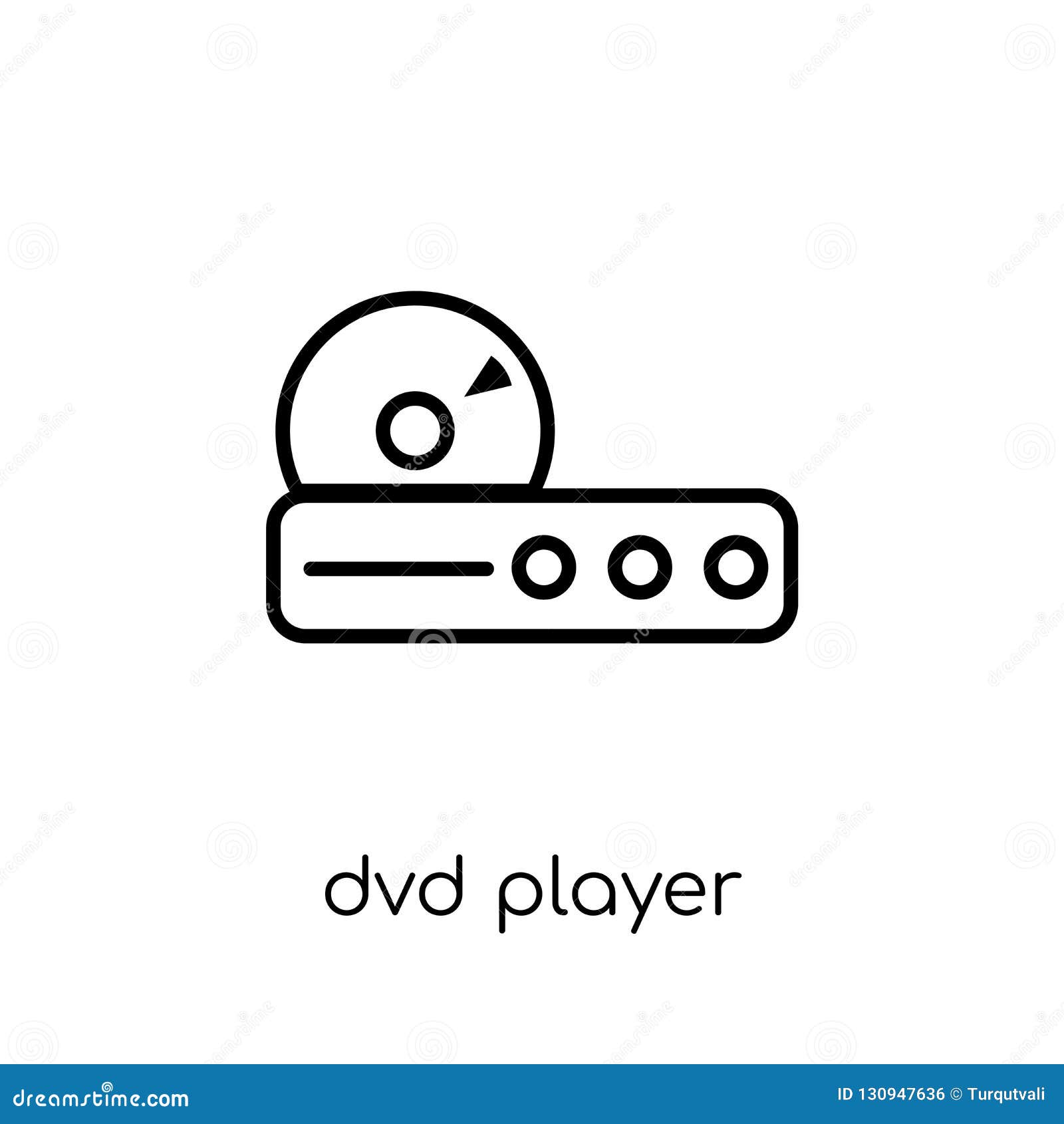 Dvd Player Icon. Trendy Modern Flat Linear Vector Dvd Player Icon on ...