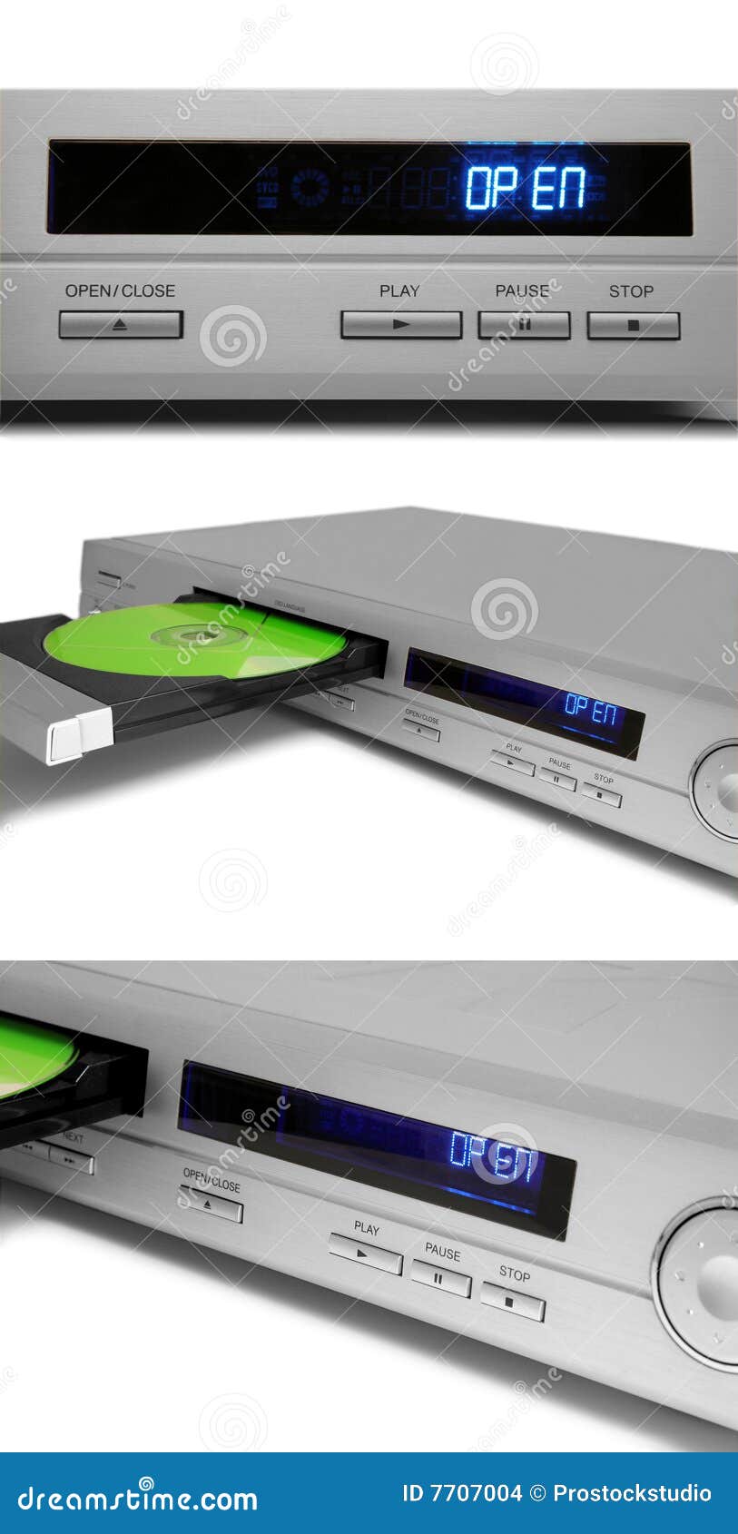 The DVD-player set stock photo. Image of entertainment - 7707004