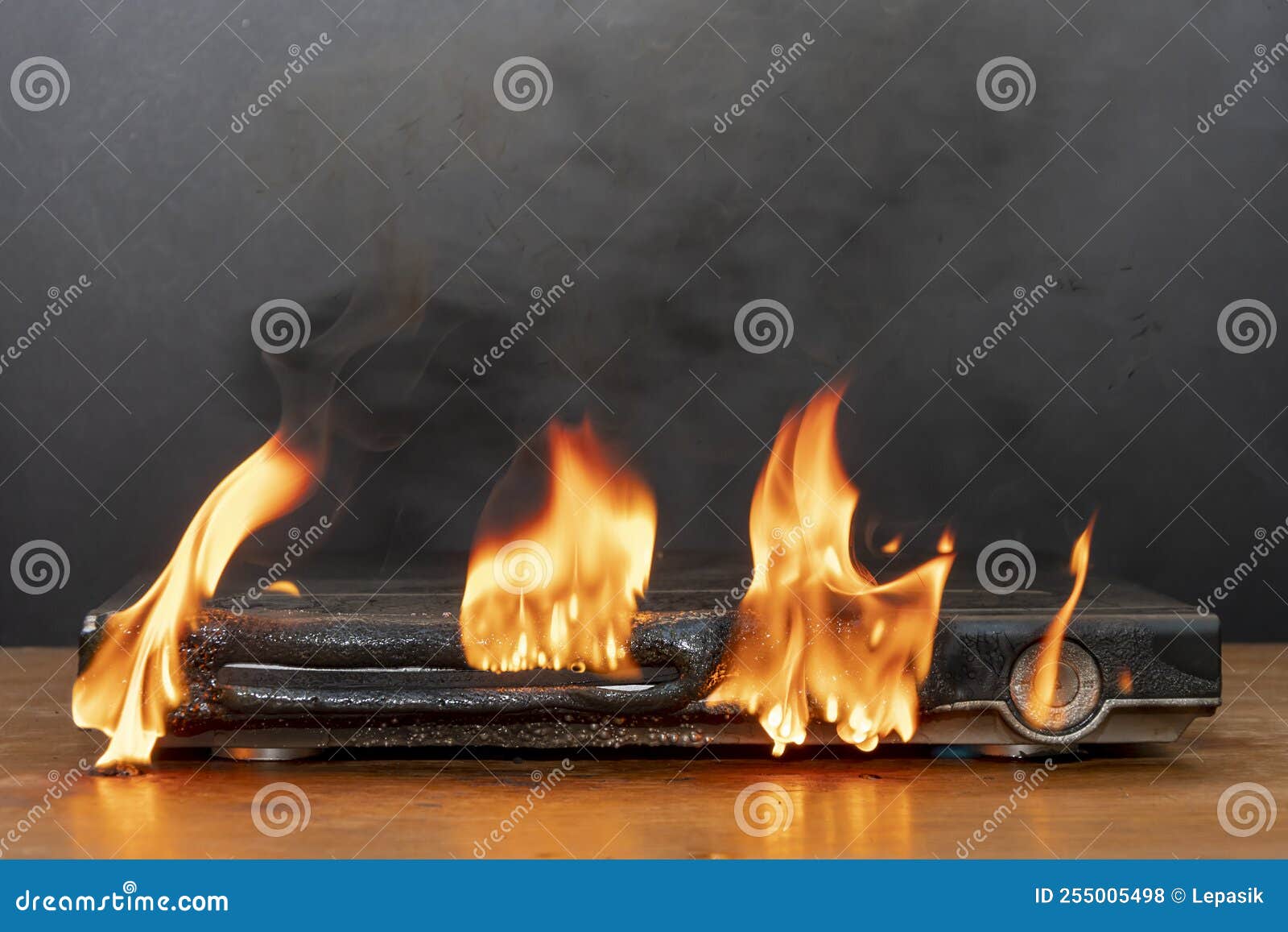 A DVD Player on the Table Burst into Flames, a Melted Case, a Fire in ...
