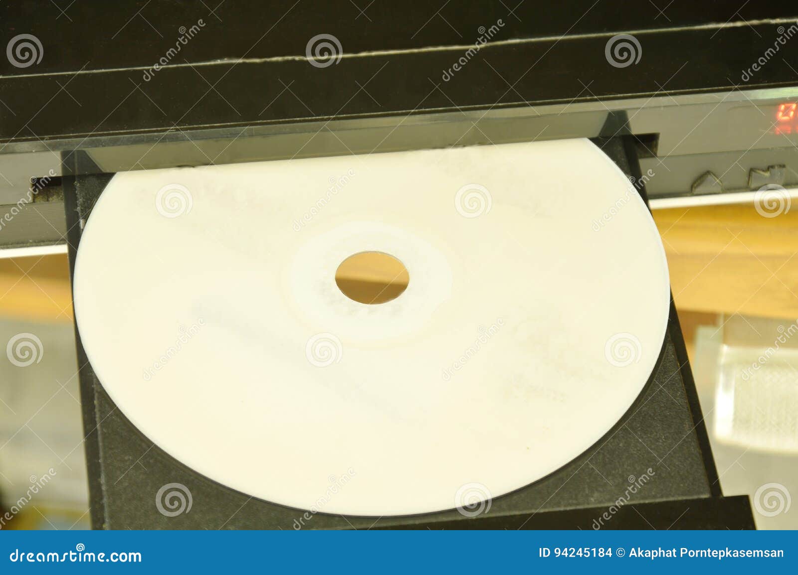 DVD Put on Insert Disc Player in Cupboard Stock Photo - Image of ...