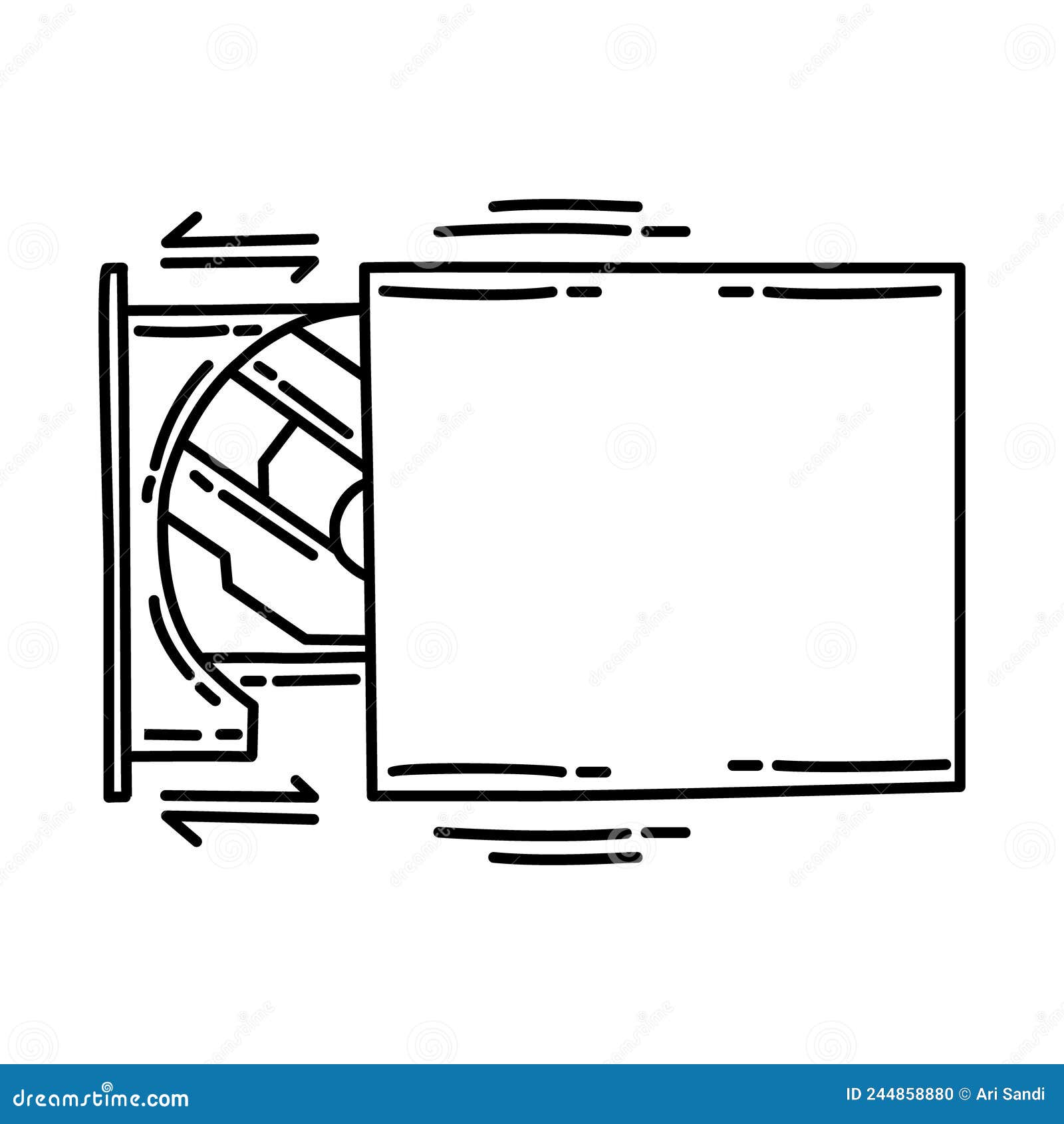 DVD Rom Drive Icon. Doodle Hand Drawn or Outline Icon Style Stock ...