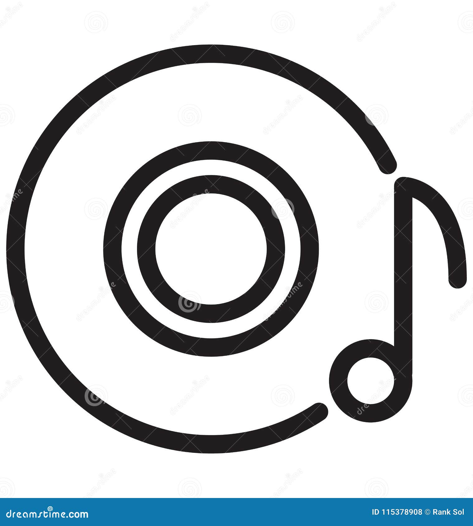 Dvd Single Line Vector Illustration Stock Vector - Illustration of ...