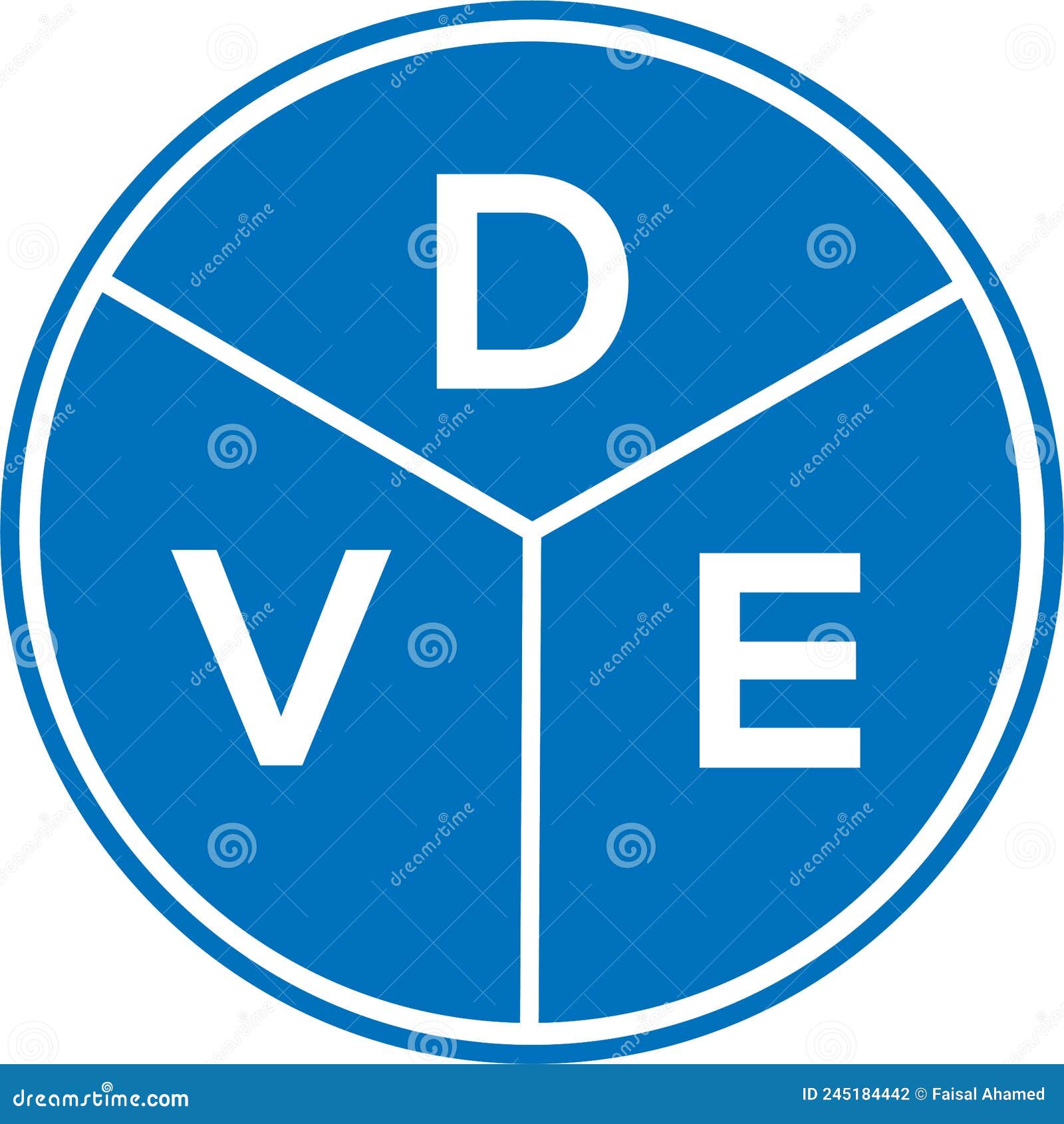 DVE Letter Logo Design on White Background. DVE Creative Circle Letter ...