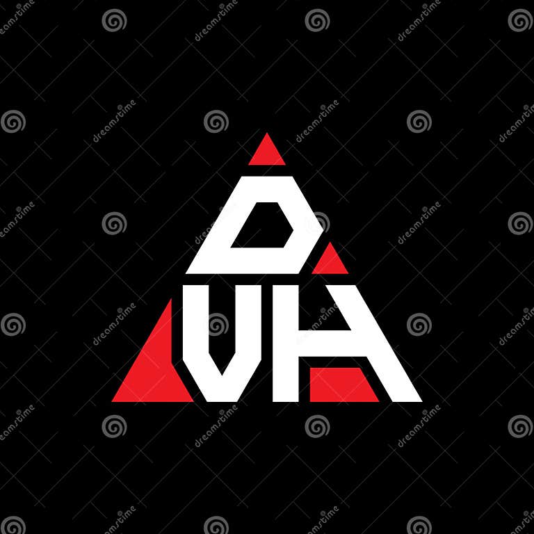 DVH Triangle Letter Logo Design with Triangle Shape. DVH Triangle Logo ...