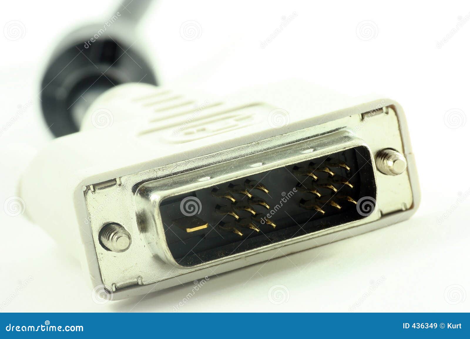 Dvi cable stock image. Image of connect, jack, cable, electronic - 436349