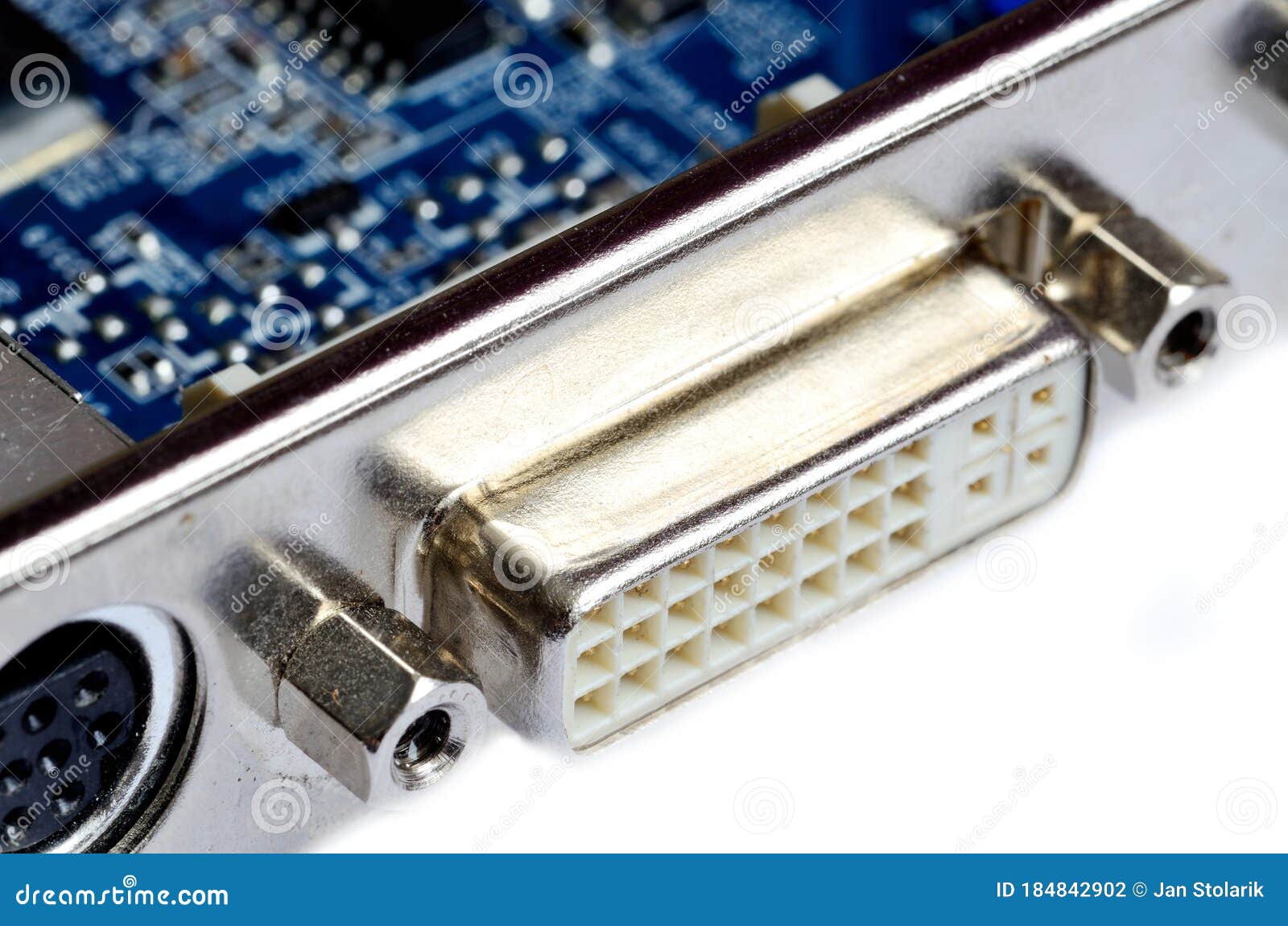 DVI Connector on GPU Graphio Proccesor Unit Stock Photo - Image of ...