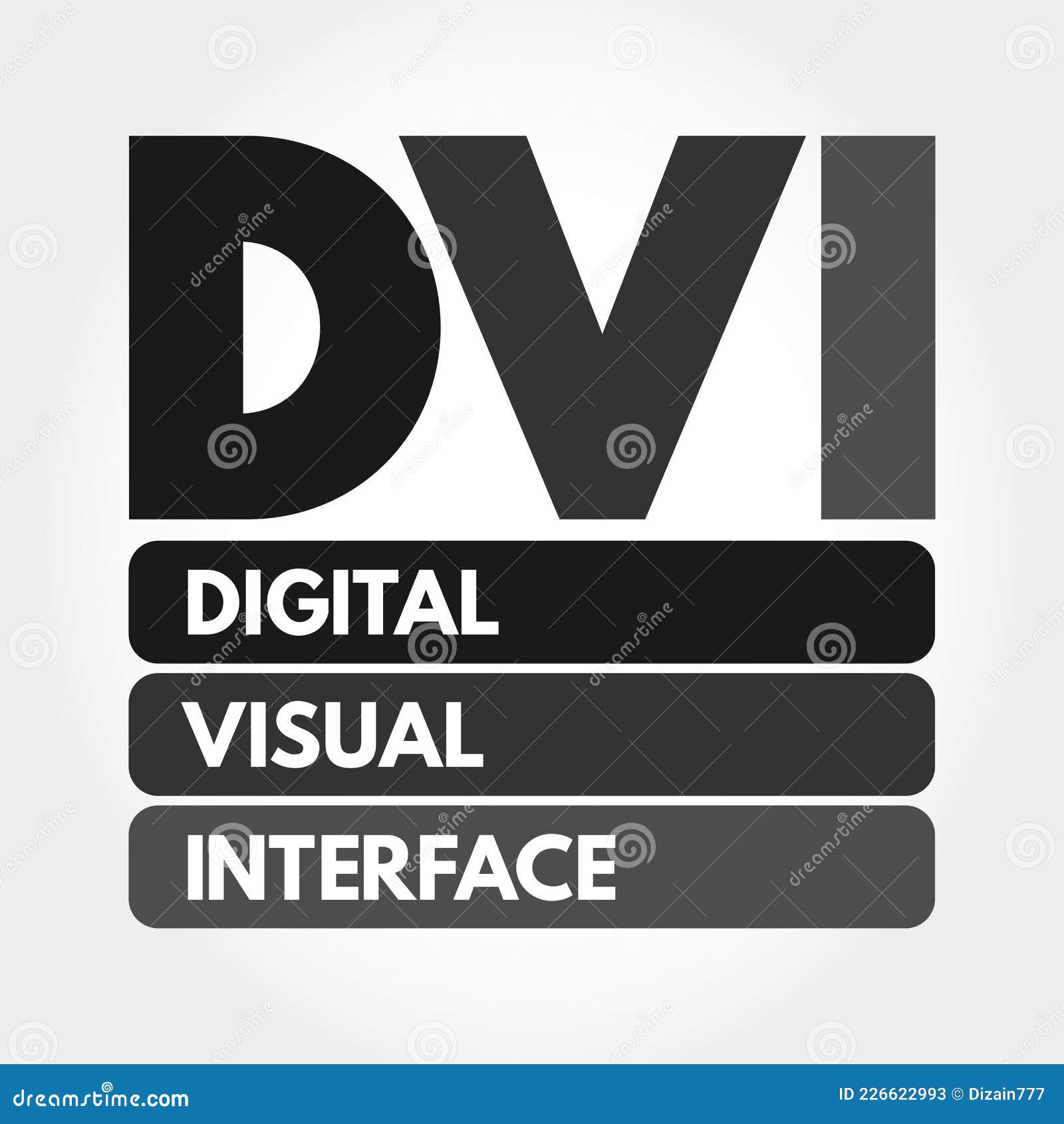 DVI - Digital Visual Interface Acronym, Technology Concept Background ...