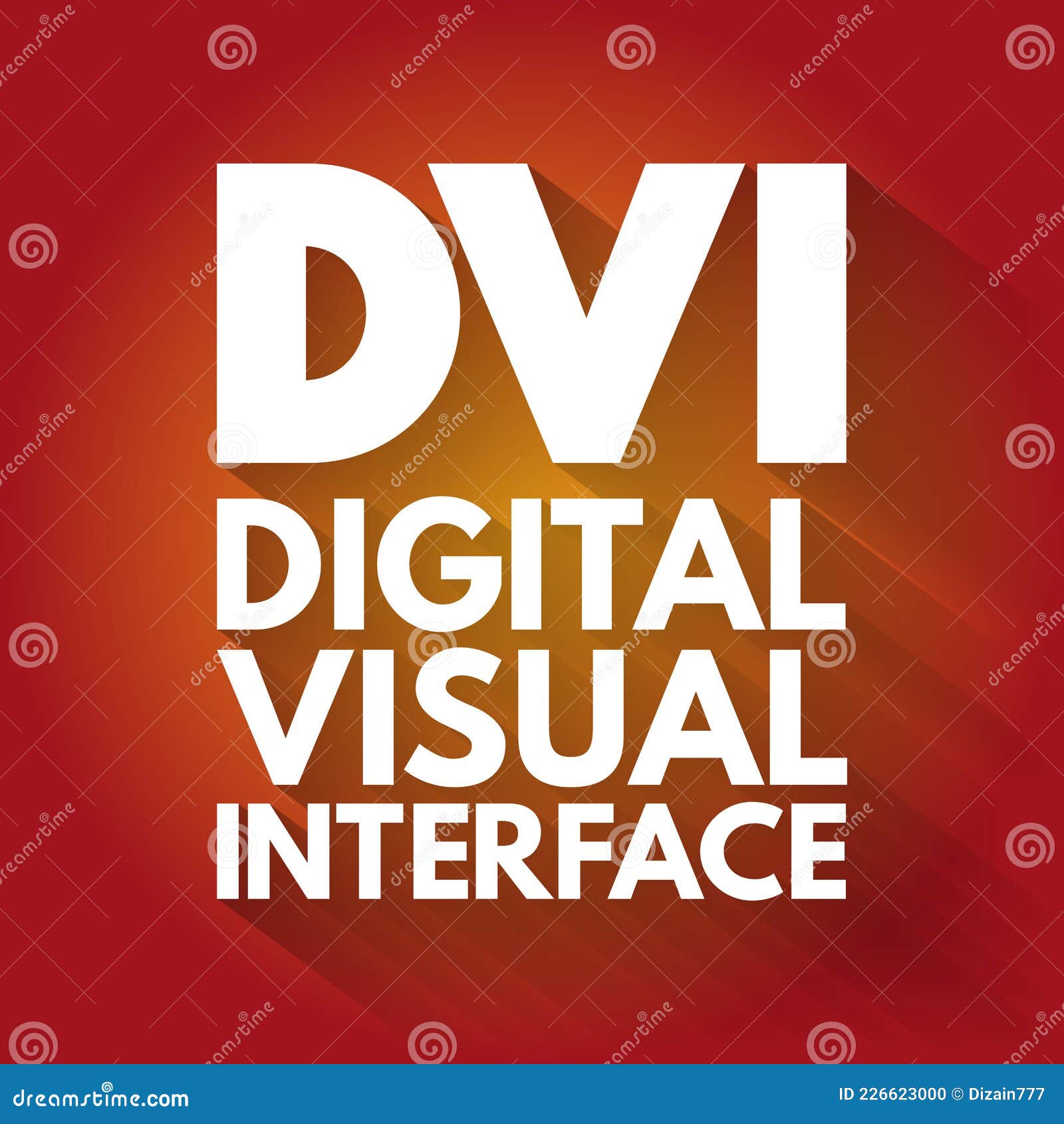 DVI - Digital Visual Interface Acronym, Technology Concept Background ...