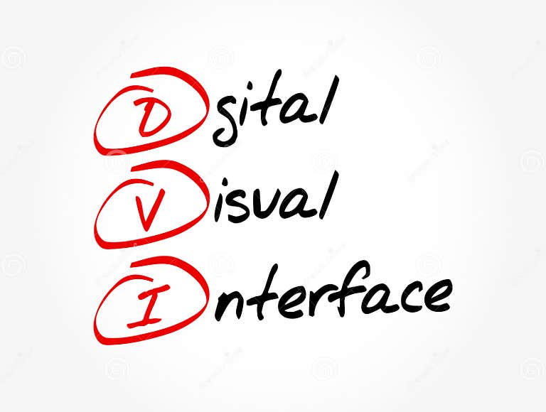 DVI - Digital Visual Interface Acronym, Technology Concept Background ...