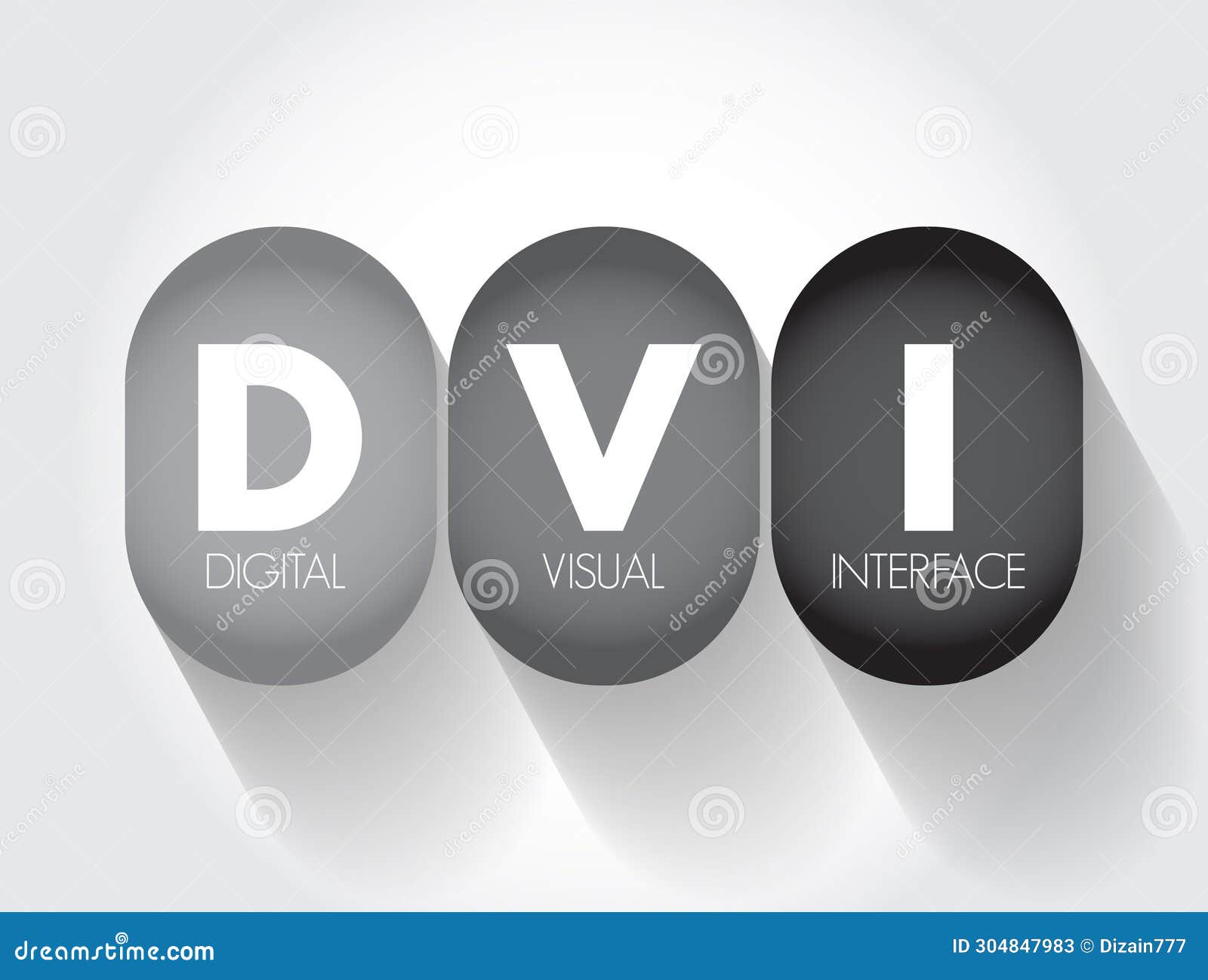 DVI - Digital Visual Interface Acronym, Technology Concept Background ...