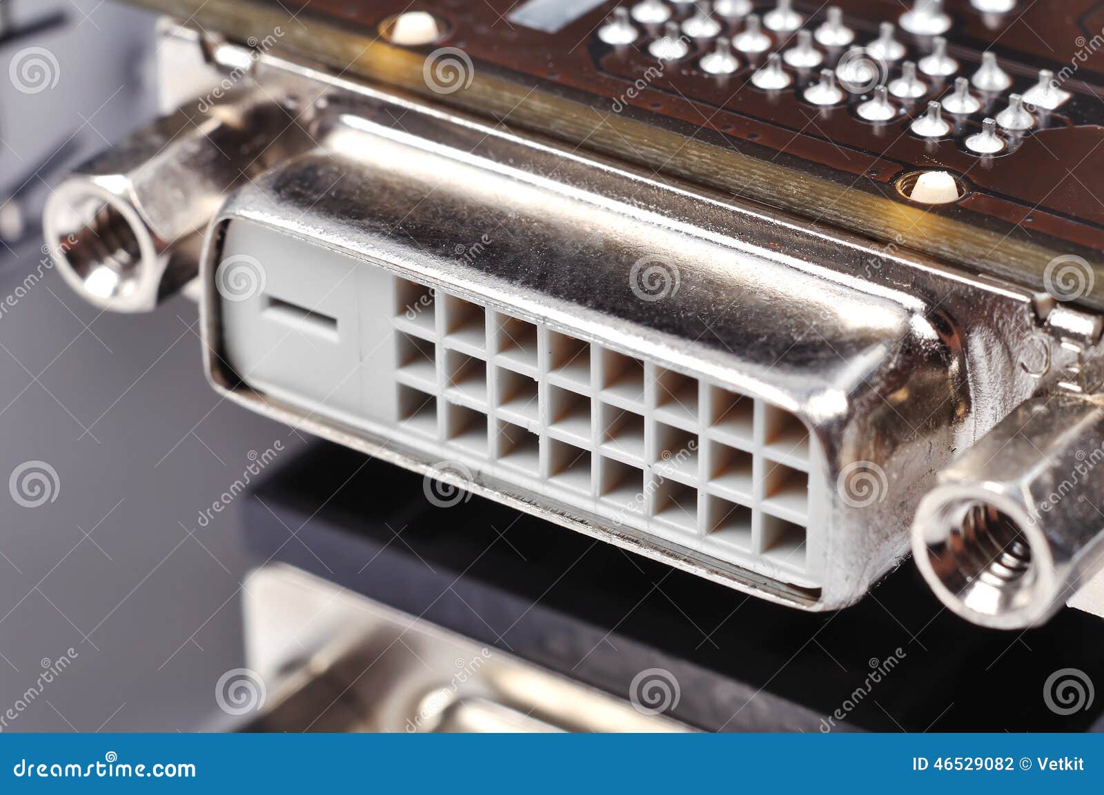 DVI interface stock photo. Image of detail, connector - 46529082