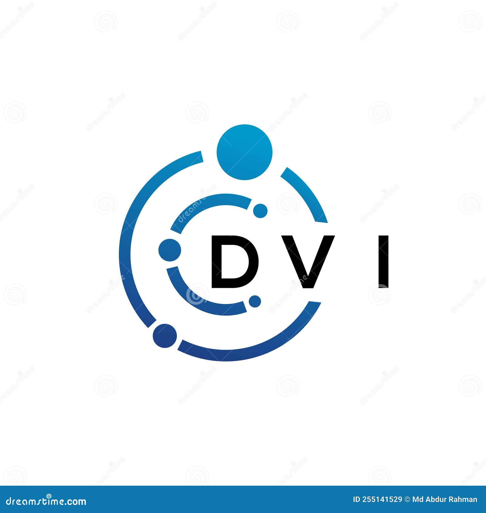 DVI Letter Logo Design On White Background. DVI Creative Initials ...