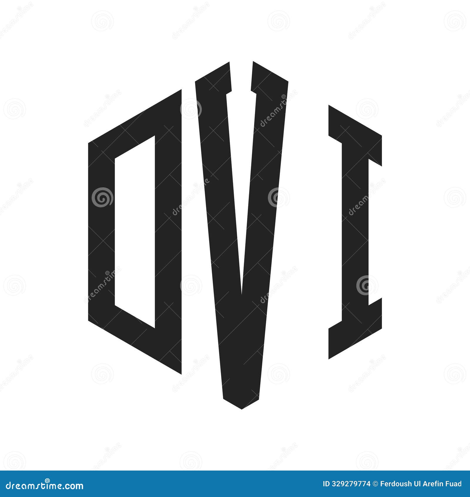 DVI Logo Design. Initial Letter DVI Monogram Logo Using Hexagon Shape ...