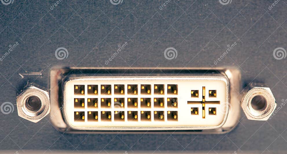 Dvi port stock photo. Image of videocard, back, card - 23455336