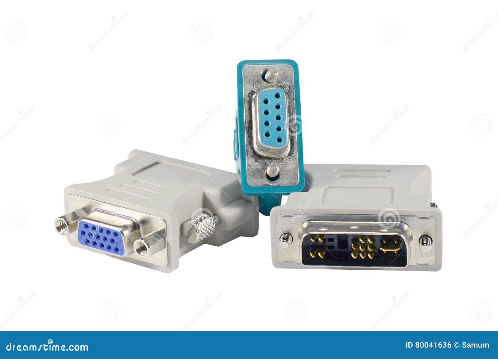 DVI to VGA adapter stock photo. Image of digital, equipment - 80041636