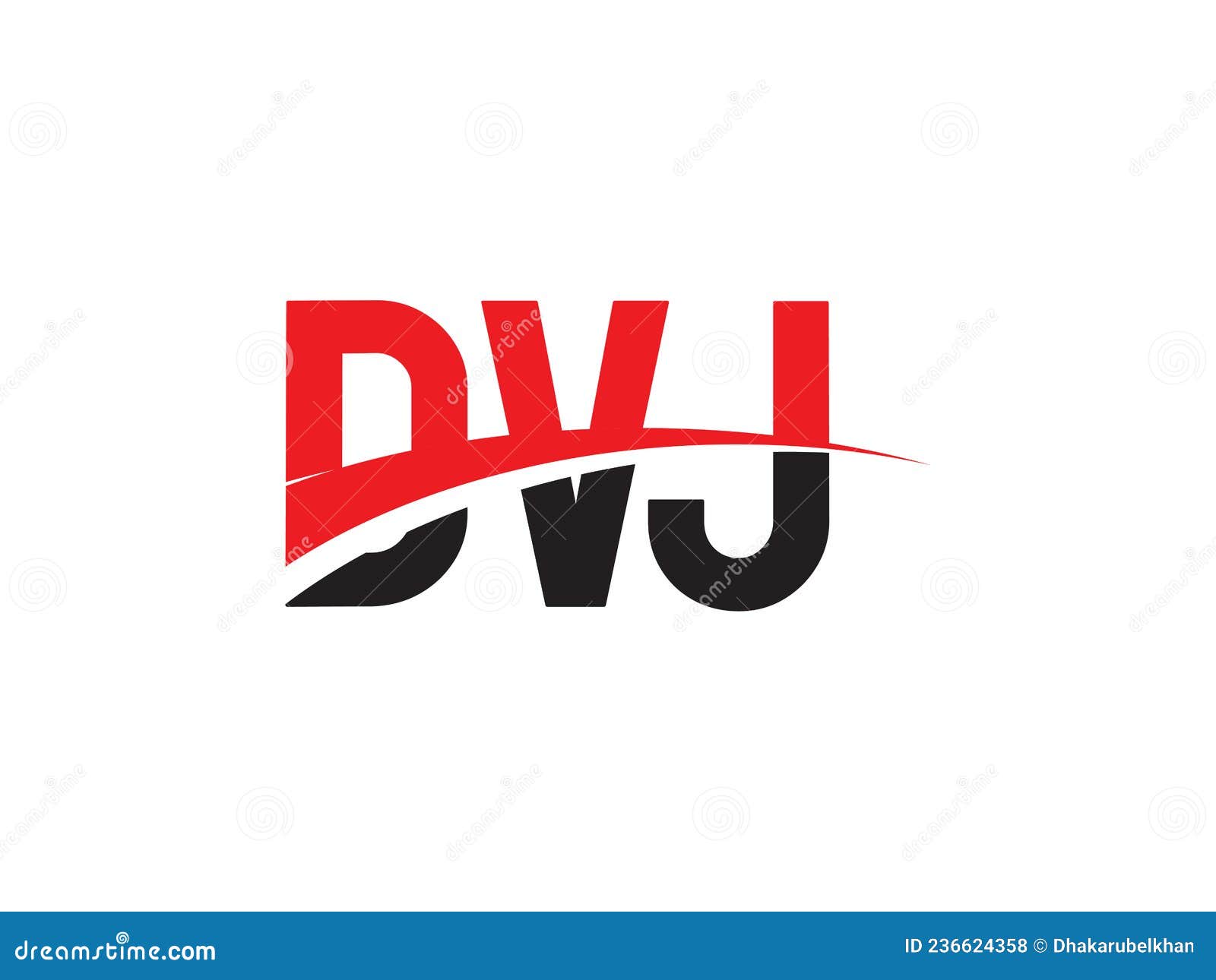 DVJ Letter Initial Logo Design Vector Illustration Stock Vector ...